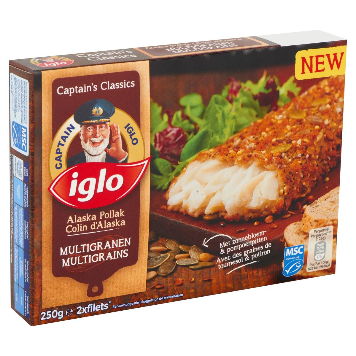 Captain Iglo Alaska Pollak Multigranen 250 g | Carrefour Site