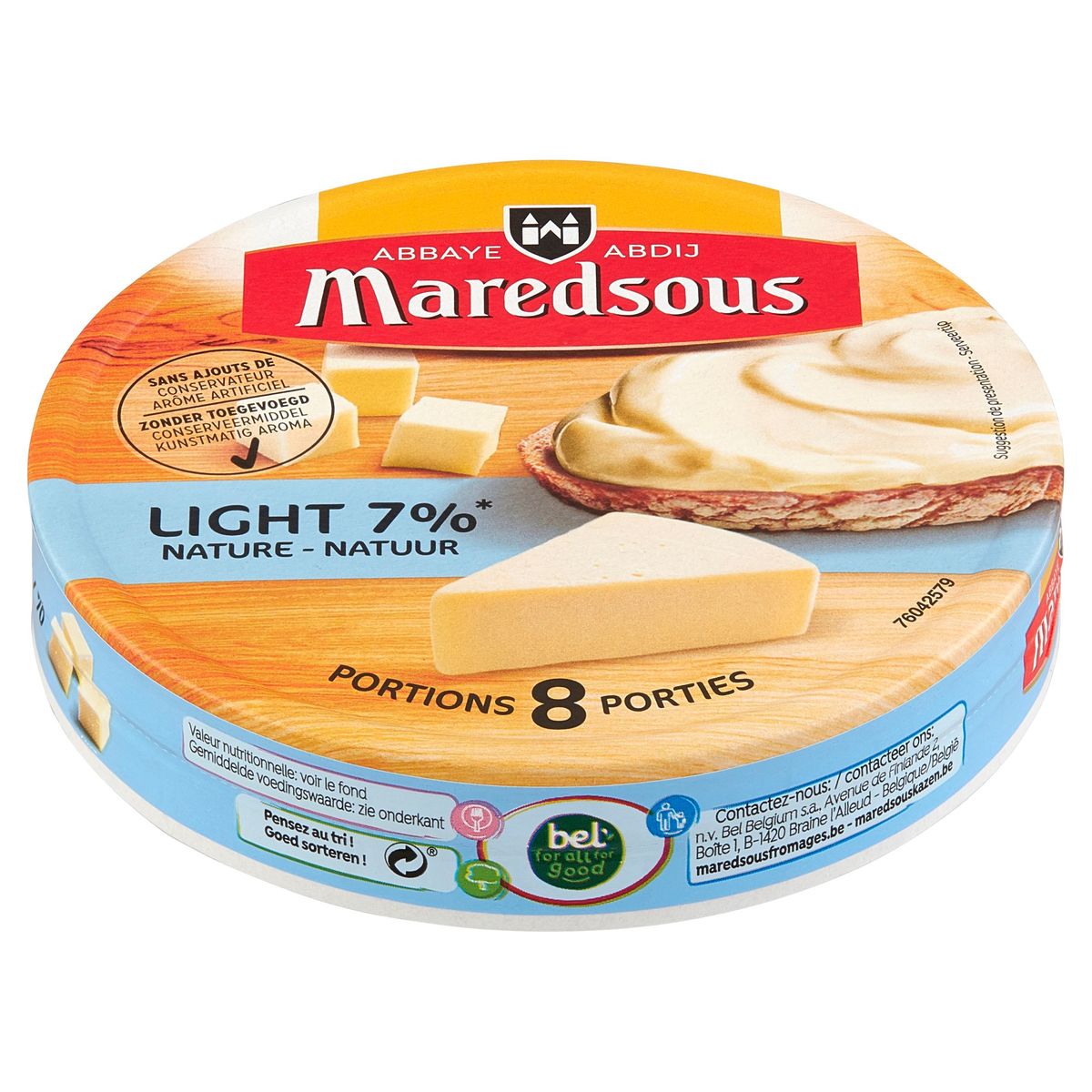 Maredsous Smeerkaas Light 8 porties 152 g | Carrefour Site
