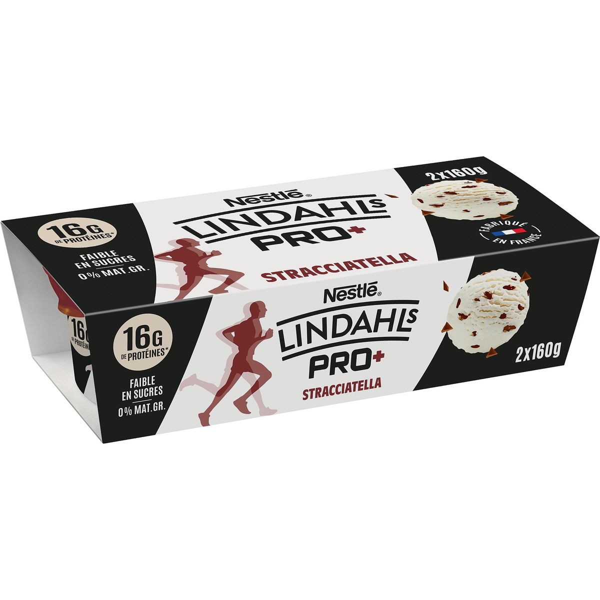 Lindahls Pro+ Stracciatella 2 x 160 g | Carrefour Site